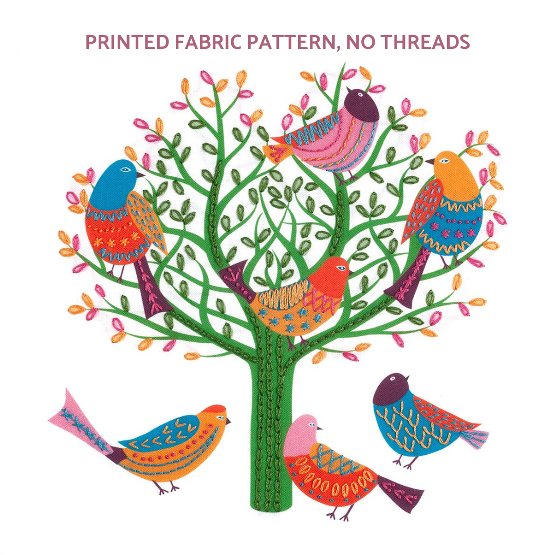 Birds embroidery pattern - Jiggery Pokery Embroidery Kits