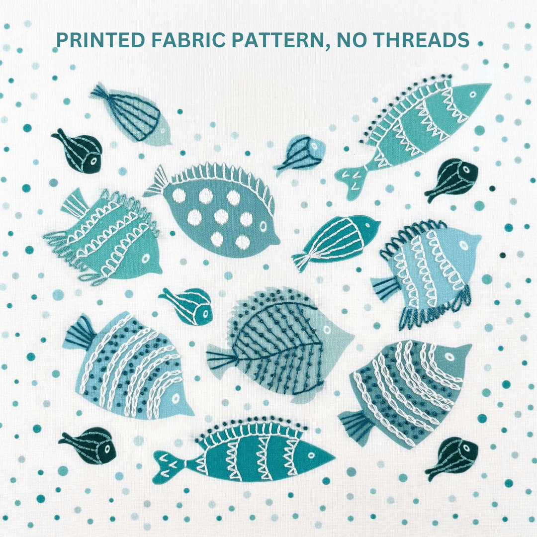 Fish embroidery pattern - Jiggery Pokery Embroidery Kits
