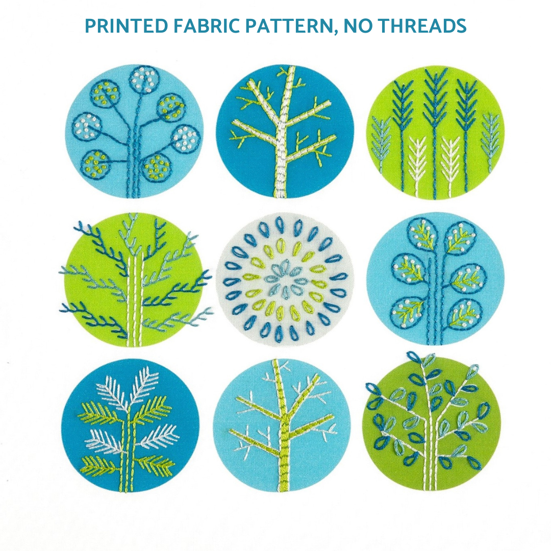 Trees embroidery pattern - Jiggery Pokery Embroidery Kits